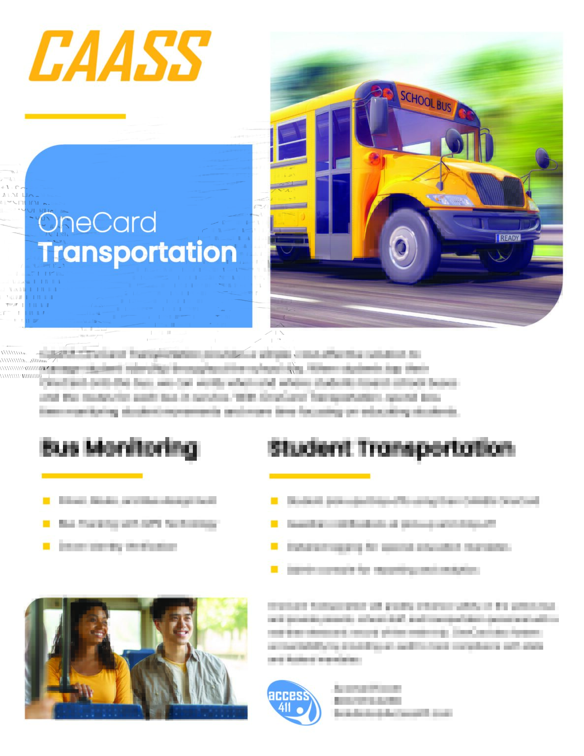 CAASS ONECARD TRANSPORTATION® - Access411